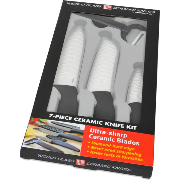 Miracle Blade IV World Class Professional Series White Ceramic 7-piece ...