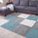 THE RUGS Myshaggy Collection Rugs Geometric Design in Duck Egg Blue ...