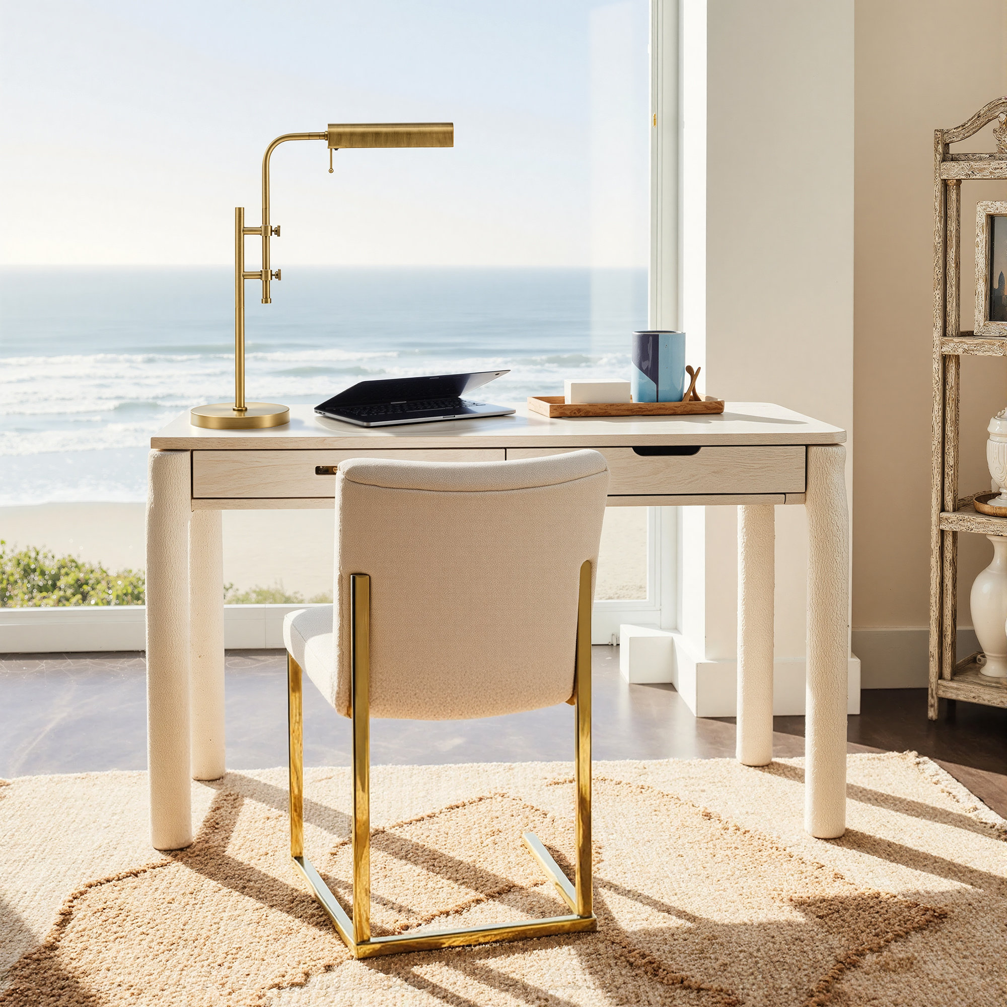 17 Stories 24.5" Adjustable Height Industrial 3CCT LED Reading Table ...