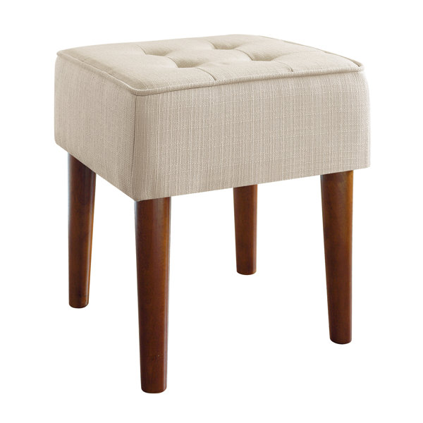 Elle Decor Aria Square Tufted Vanity Stool & Reviews | Wayfair