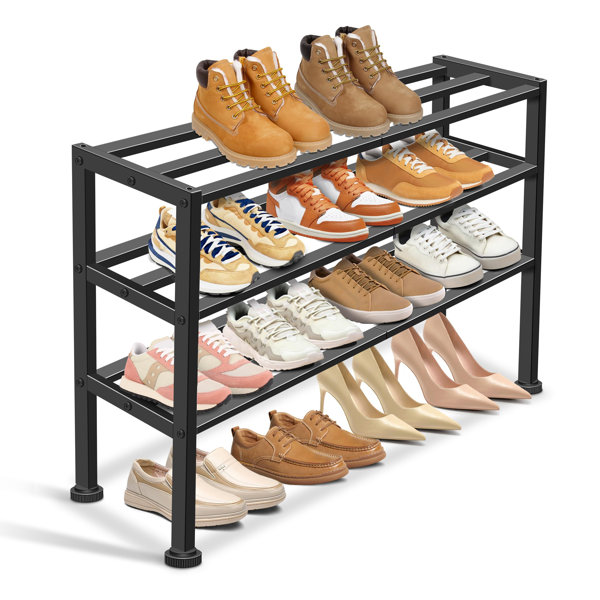 The Twillery Co.® Dilley Heavy Duty Metal Shoe Rack For Closet ...