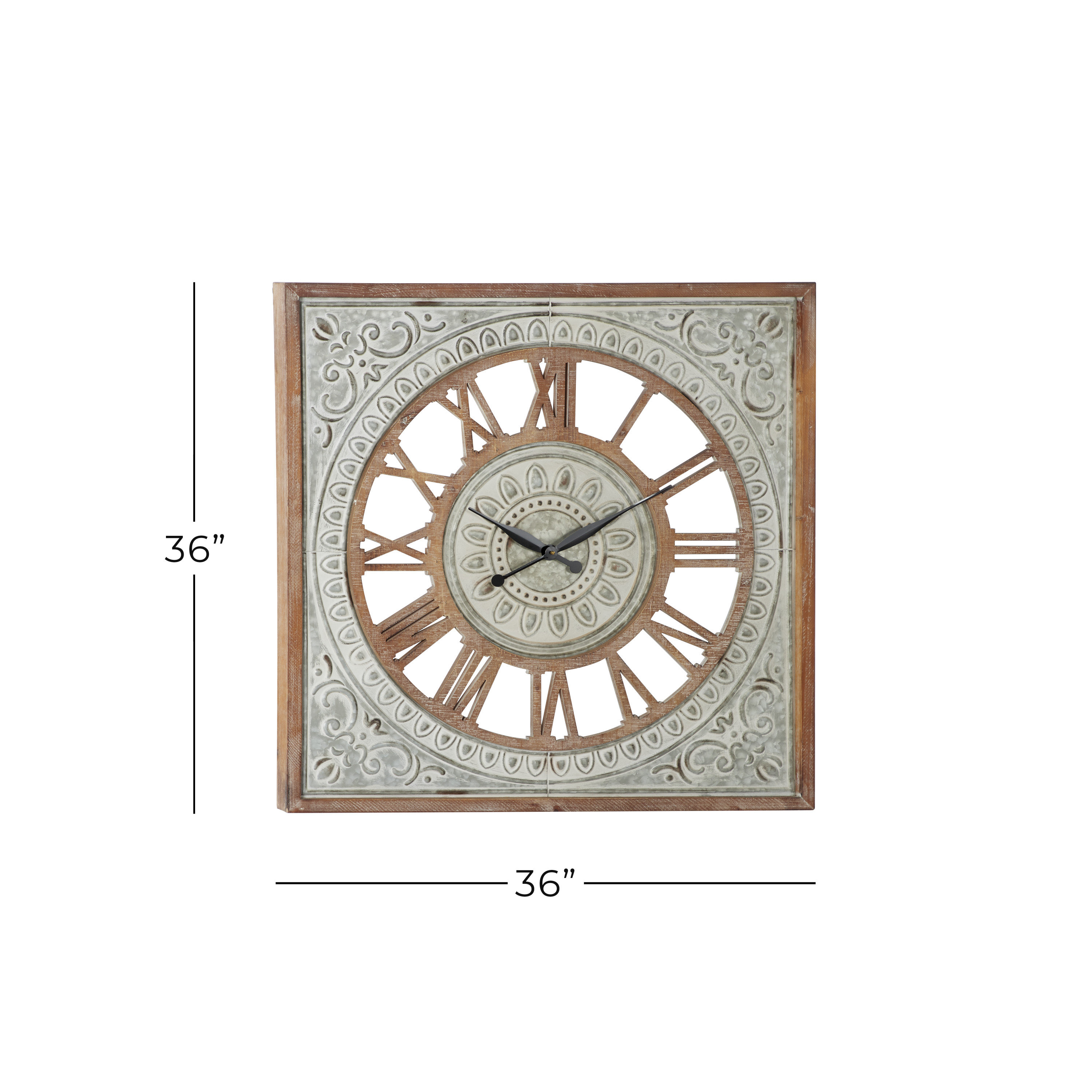 Laurel Foundry Modern Farmhouse® Kluge Oversized 36" Wall Clock ...
