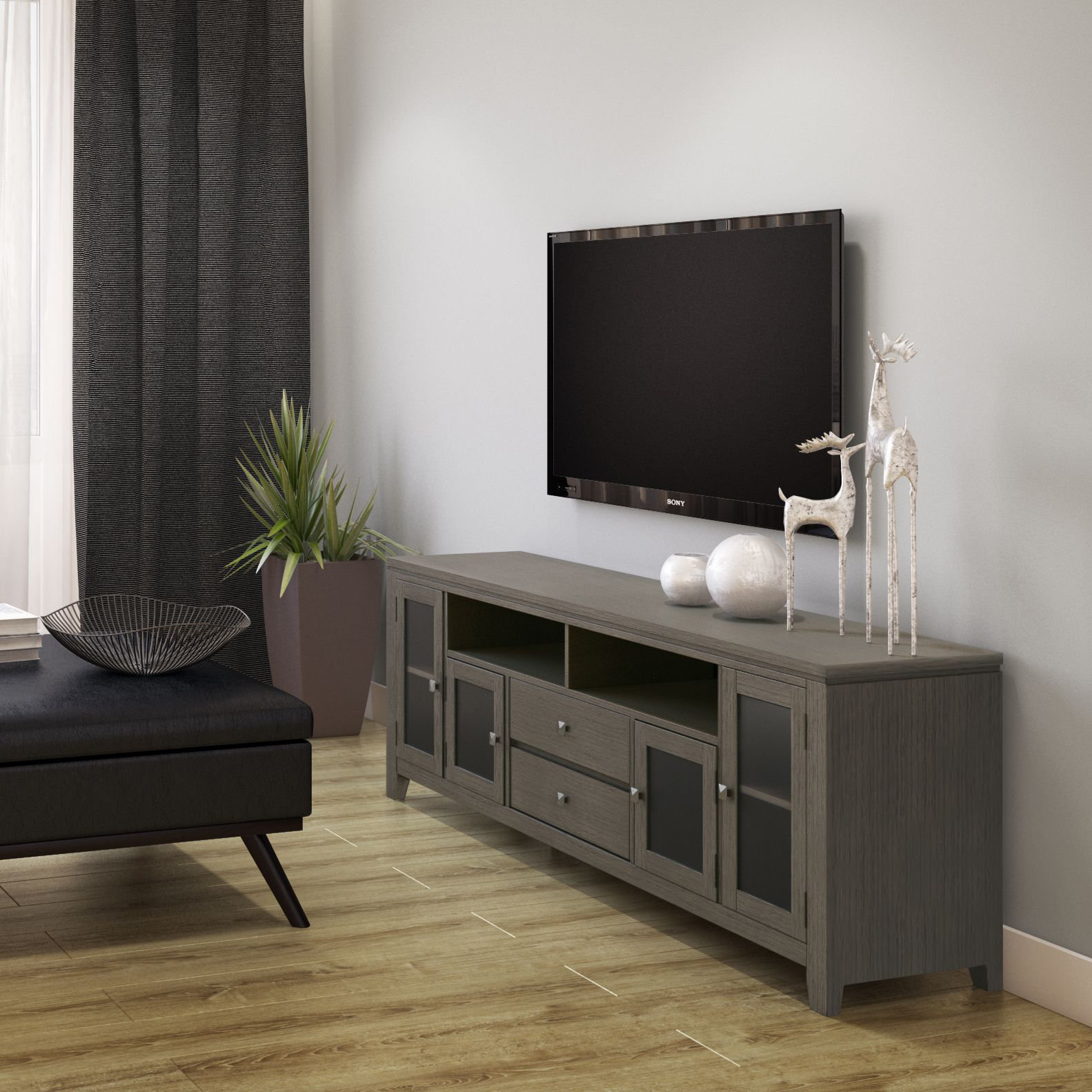 Red Barrel Studio Cosmopolitan - 72" Wide TV Media Stand - Farmhouse ...