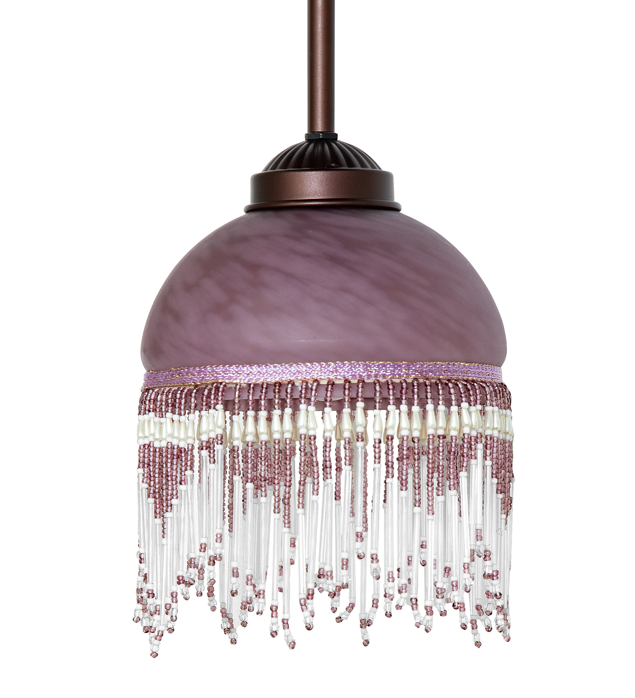 Mercer41 Doil 1 - Light Mahogany Bronze Bell Pendant | Wayfair