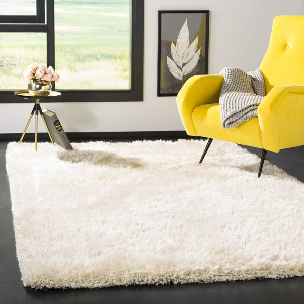 Latitude Run® Hauge Shag Hand Tufted Performance Solid Color Rug | Wayfair