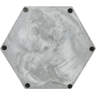 Gracie Oaks Modern Gray Concrete Hexagonal Decorative Display Bathroom ...