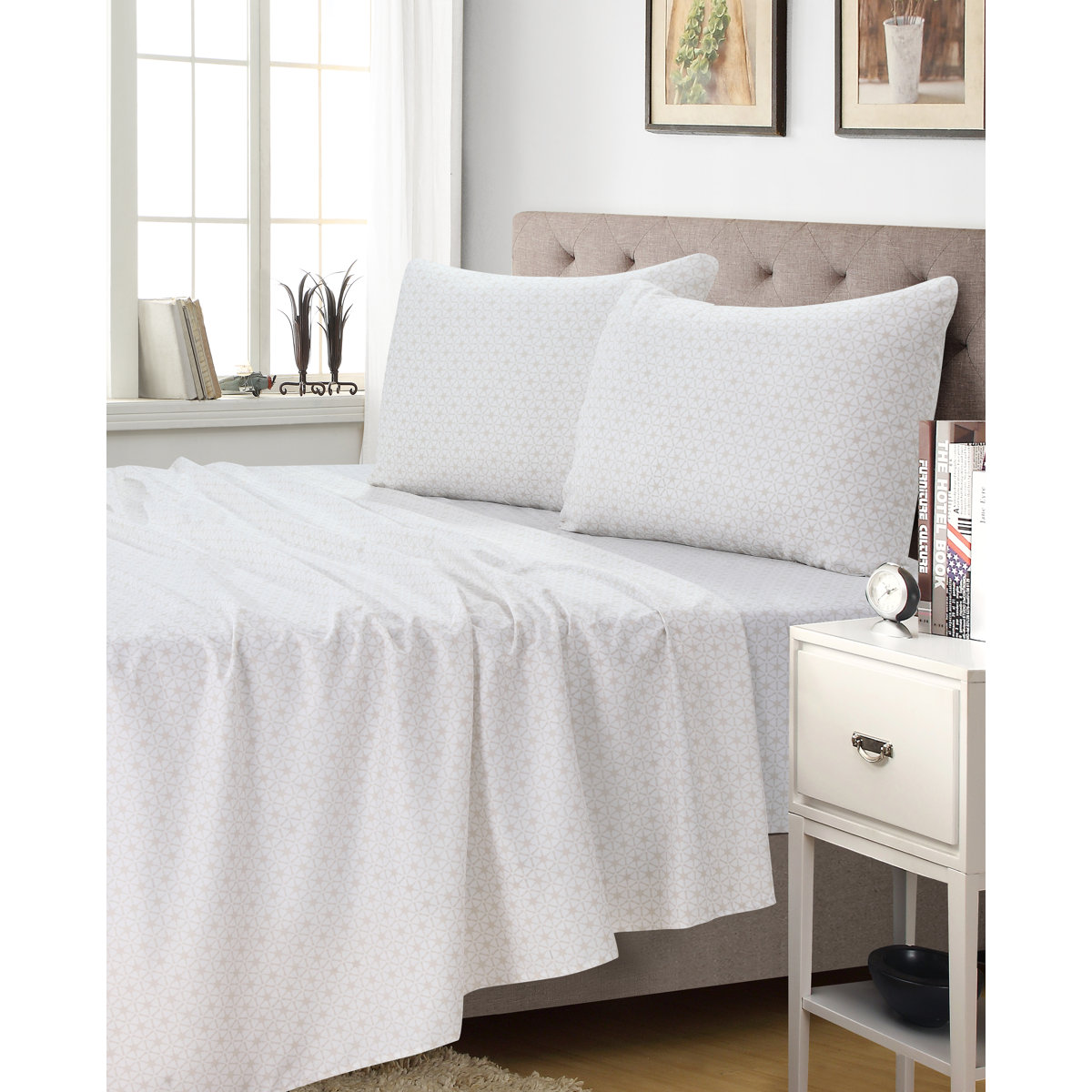 HARPER LOFT Lynx 3-pc Sheet Set Nutural Twin - Wayfair Canada