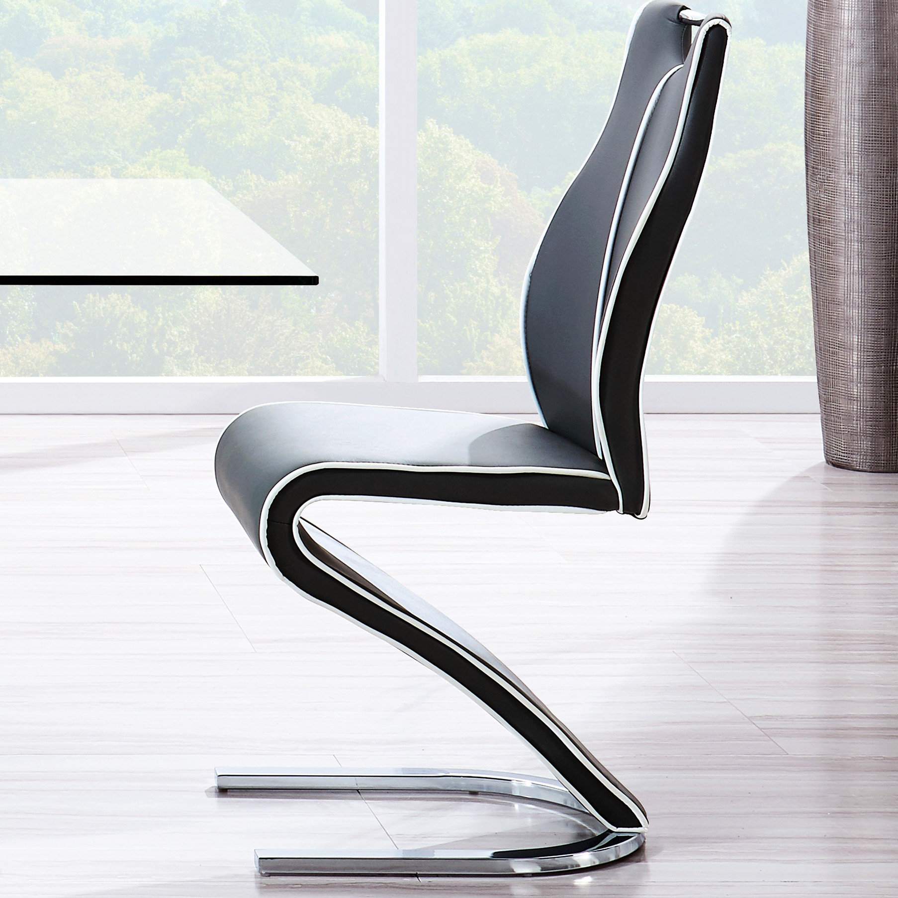 Hokku Designs Grey Dining Chairs ( Of 2) - Zigzag Elegant Dining Chairs ...