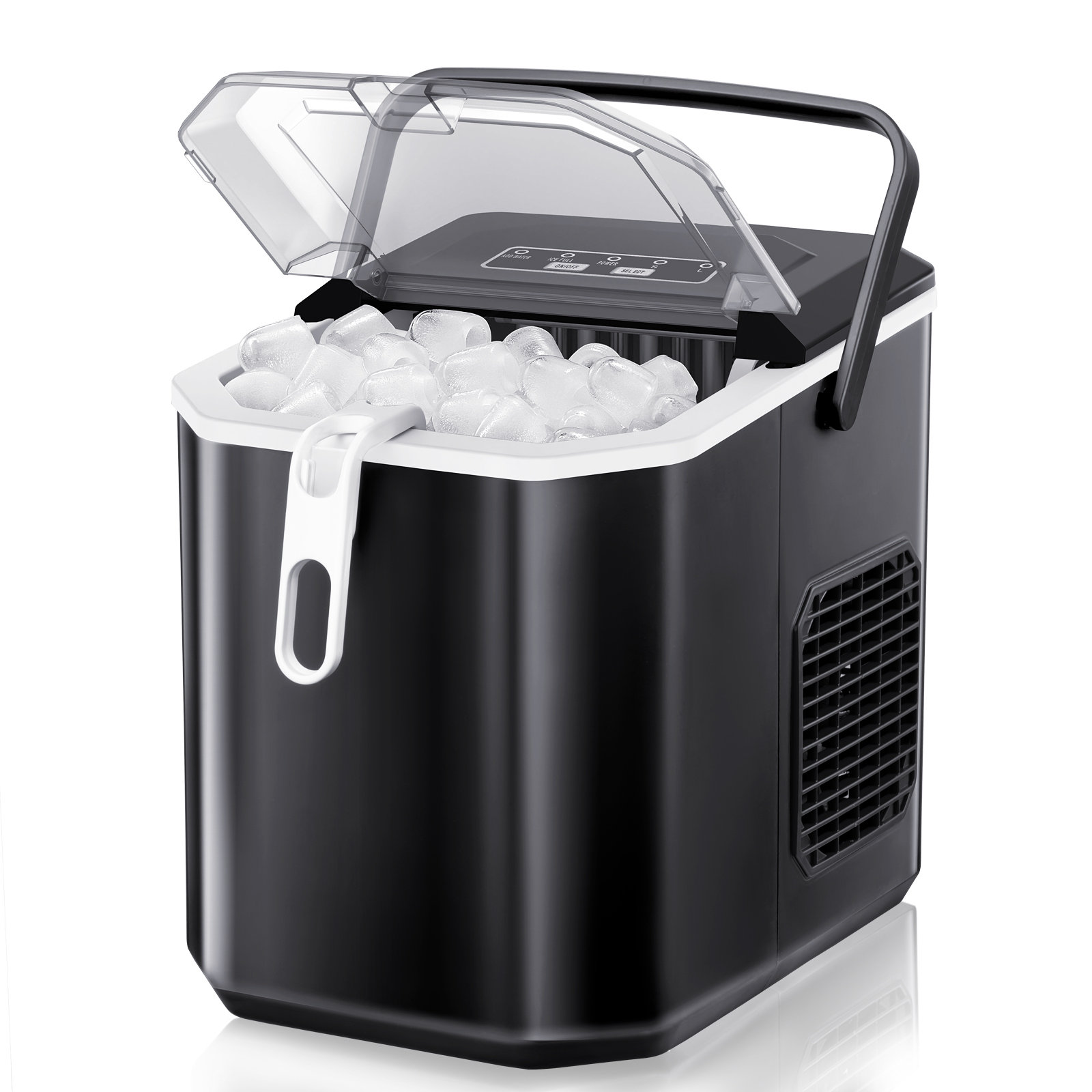 ELECTACTIC Self-cleaning Portable Ice Maker - 9 Ice Cubes In 6 Mins, 26 ...