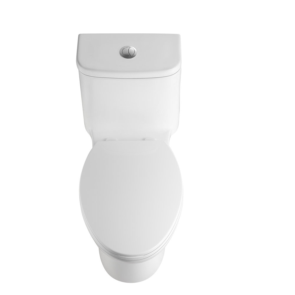 Tusuton 1.1/1.6 GPF Tornado Flush One-Piece Toilet with Comfort Chair ...