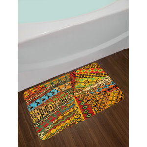 East Urban Home Grunge African Bath Rug | Wayfair