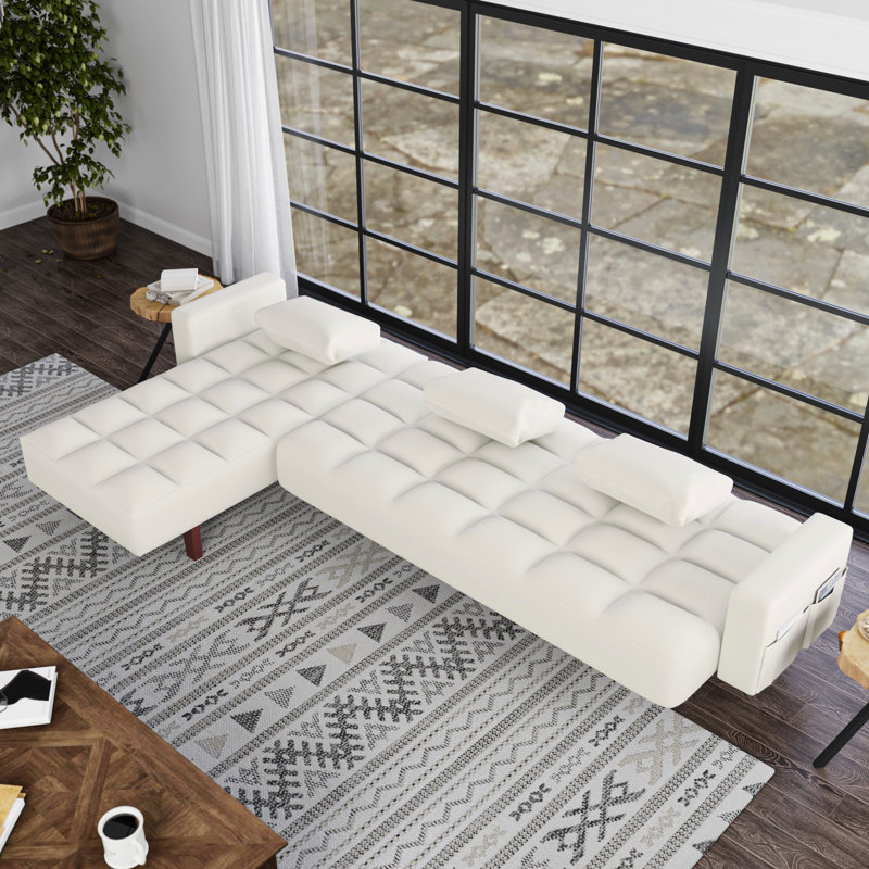 Ebern Designs Ellyza 2 - Piece Corduroy Sectional | Wayfair