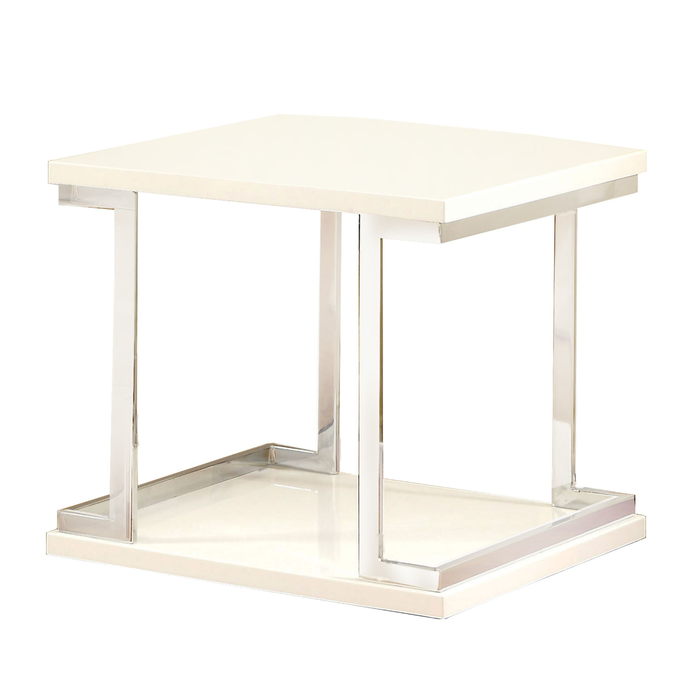 Orren Ellis Table de bout avec rangement pour tablette de plancher ...