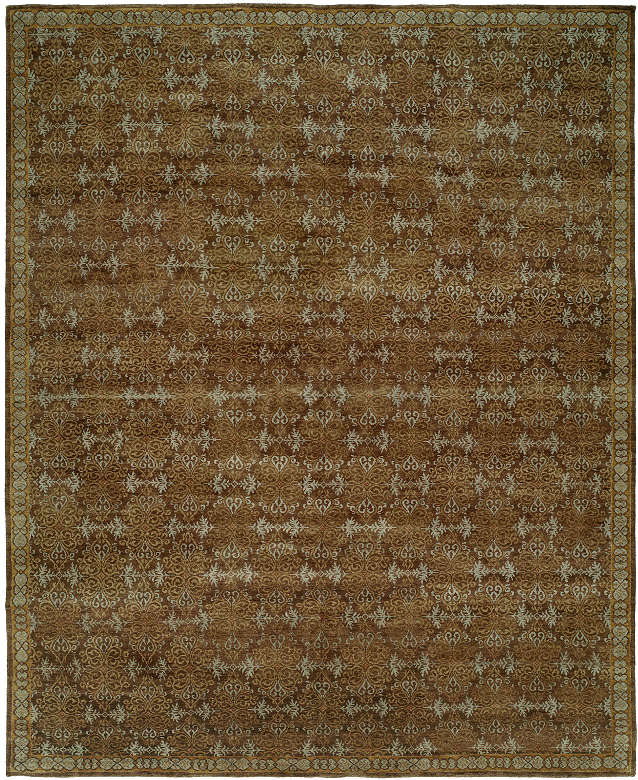 Astoria Grand Silsden Hand-Knotted Wool Brown Rug | Wayfair
