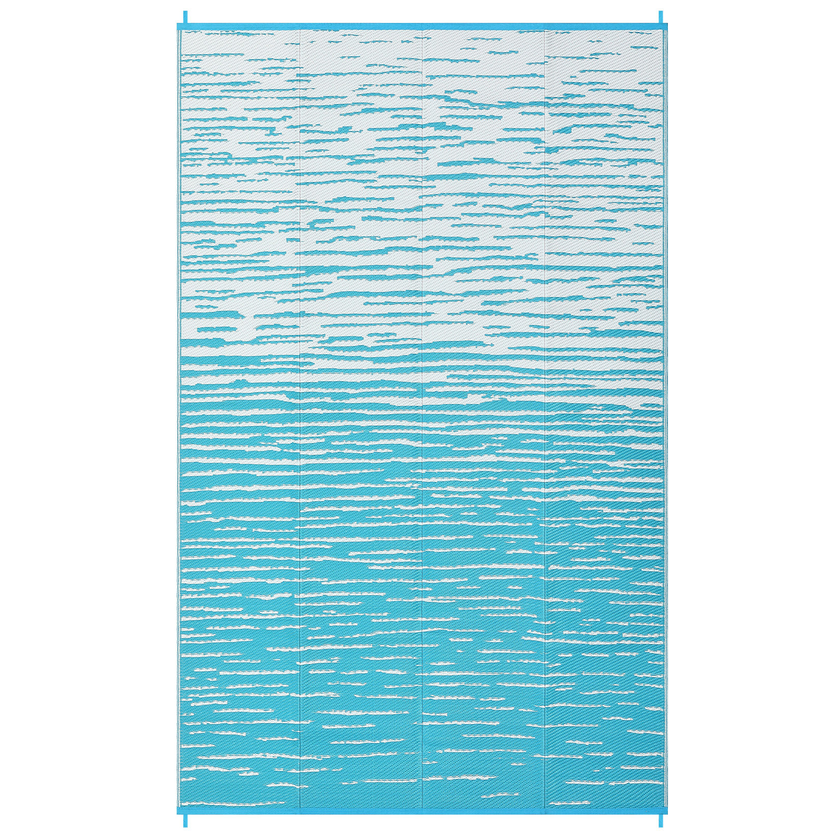 Latitude Run® Waterproof Reversible Outdoor Rug 8x10ft – Modern Striped ...