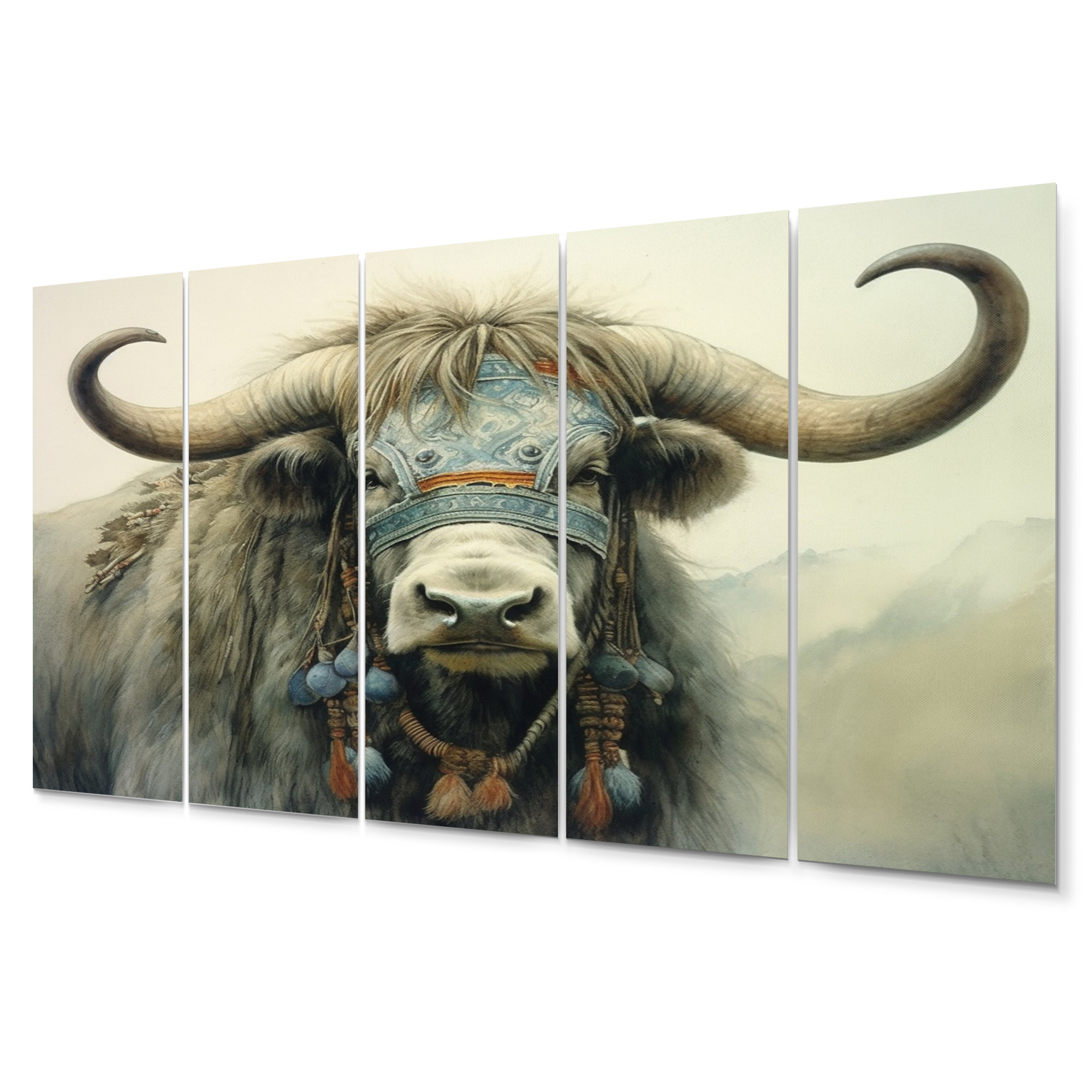 Design Art Wild Yak III - Animals Metal Wall Decor Set | Wayfair