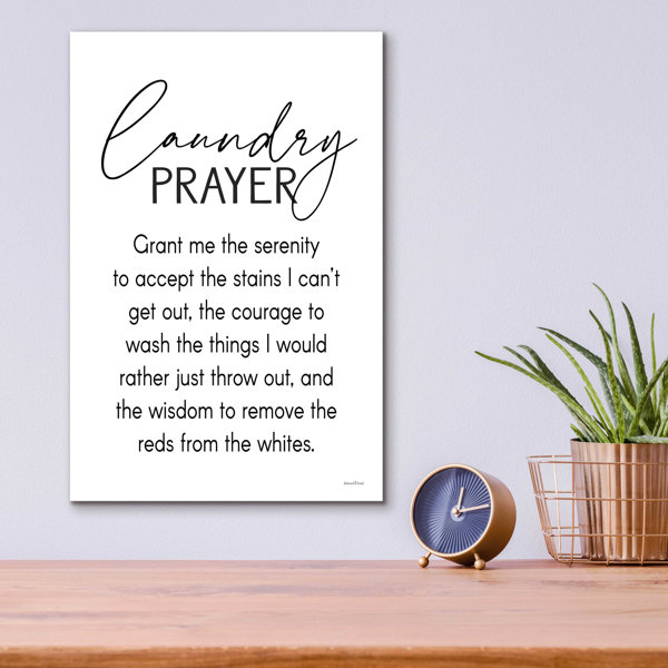 Trinx " Laundry Prayer " by Lettered & Lined - Wayfair Canada