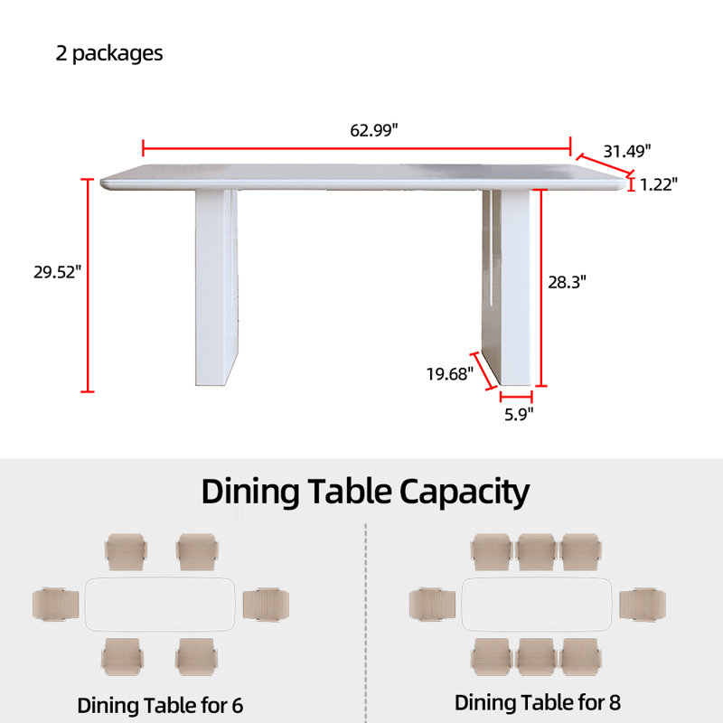 standard dining size