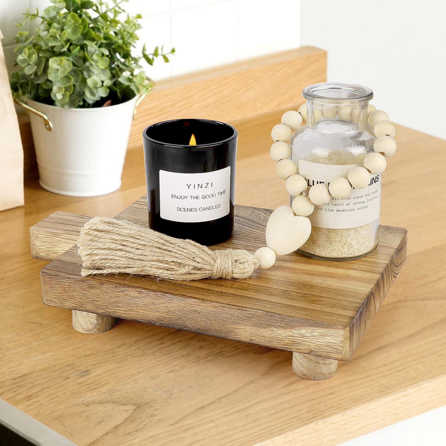 Millwood Pines Handmade Wooden Tray,Practical Bathroom And Kitchen ...