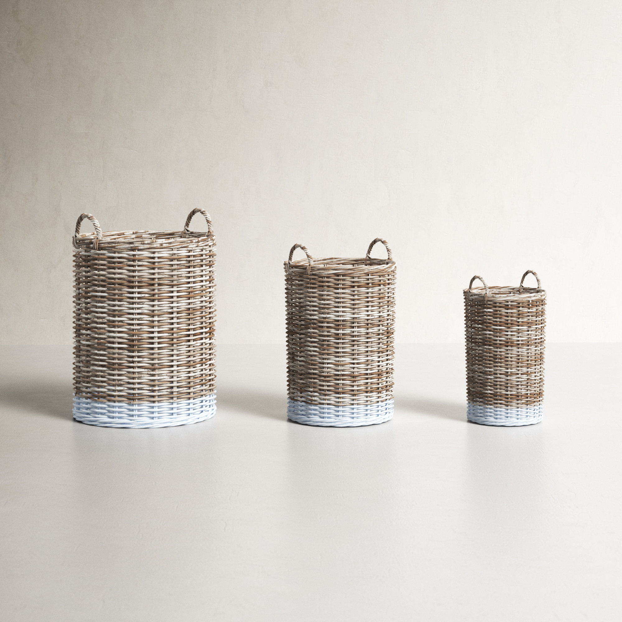 Birch Lane™ 3 Piece Wicker/Rattan Basket Set | Wayfair