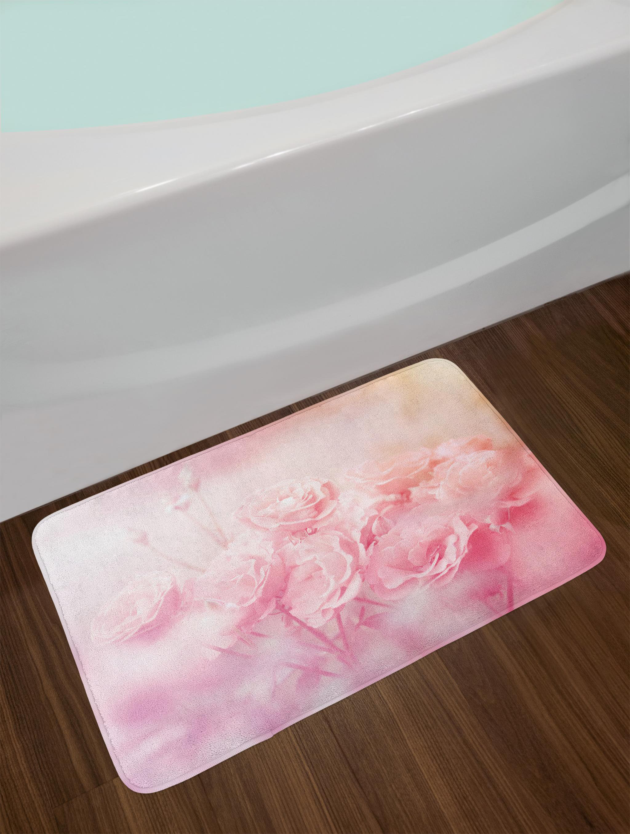 East Urban Home Dreamlike Rose Bath Rug | Wayfair