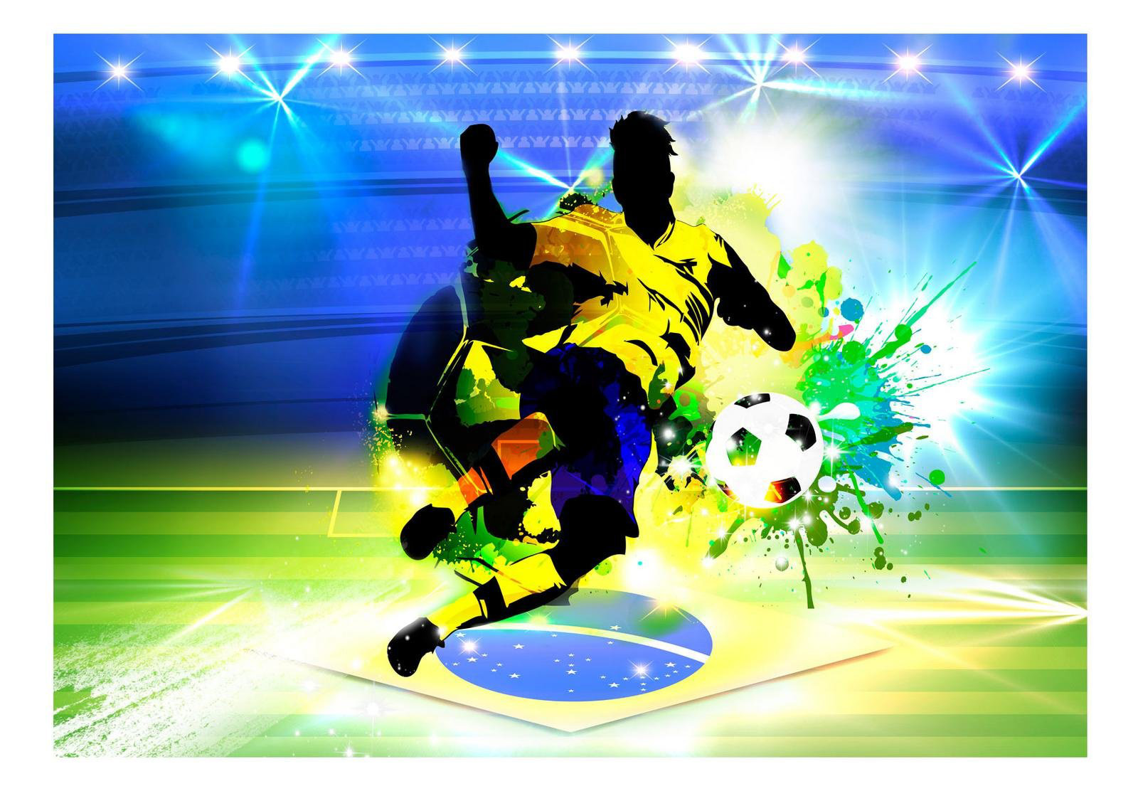 Hokku Designs Peel & Stick Football Wall Mural - Brazilian Triumph ...
