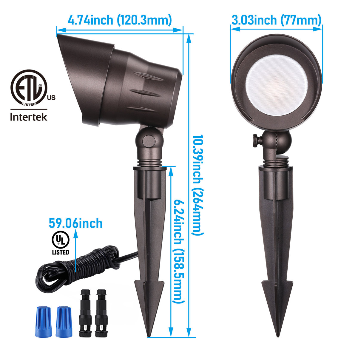 LEDVANS LED Low Voltage Spotlight, Outdoor Pathway Landscape Lights ...