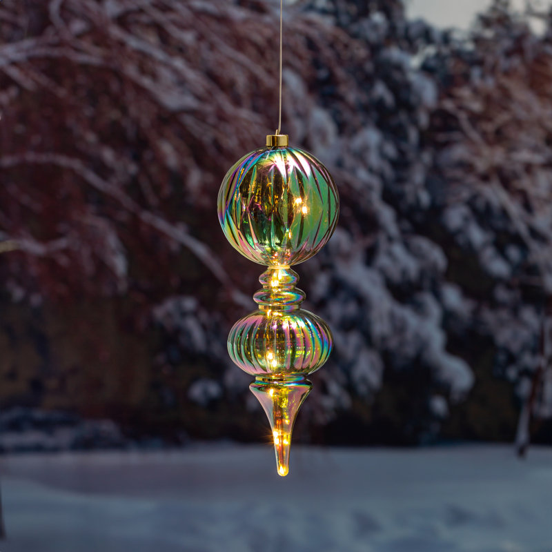 Evergreen Enterprises, Inc 16"H LED Iridescent Purple Hanging Decor ...