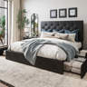 Mercury Row® Silvester Modern Upholstered Platform Storage Bed with ...