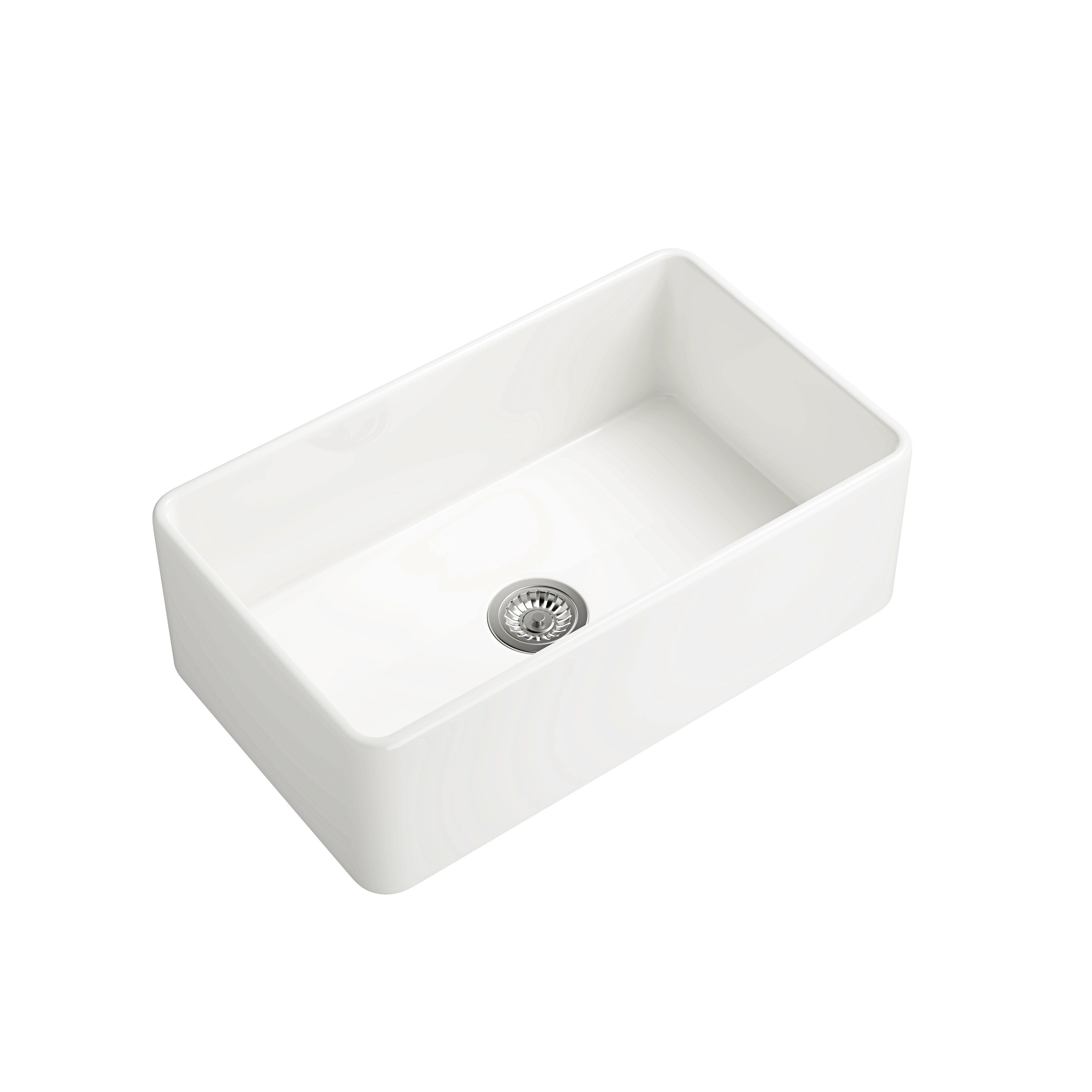 LICEN-Home White Farmhouse Sink Deep Apron Sink Undermount Farmhouse ...