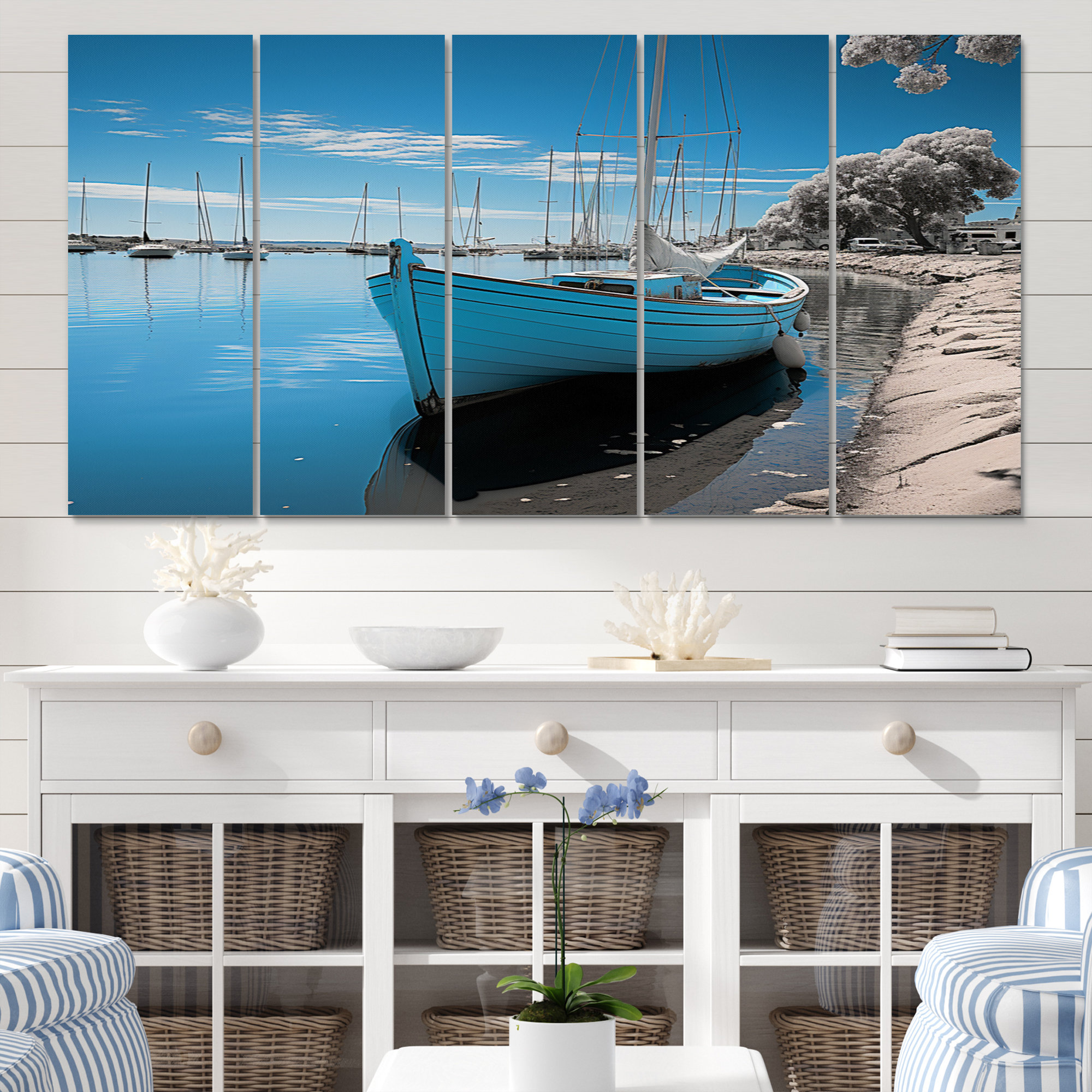 Breakwater Bay Port Portside Grace II - 5 Piece Wrapped Canvas Print ...