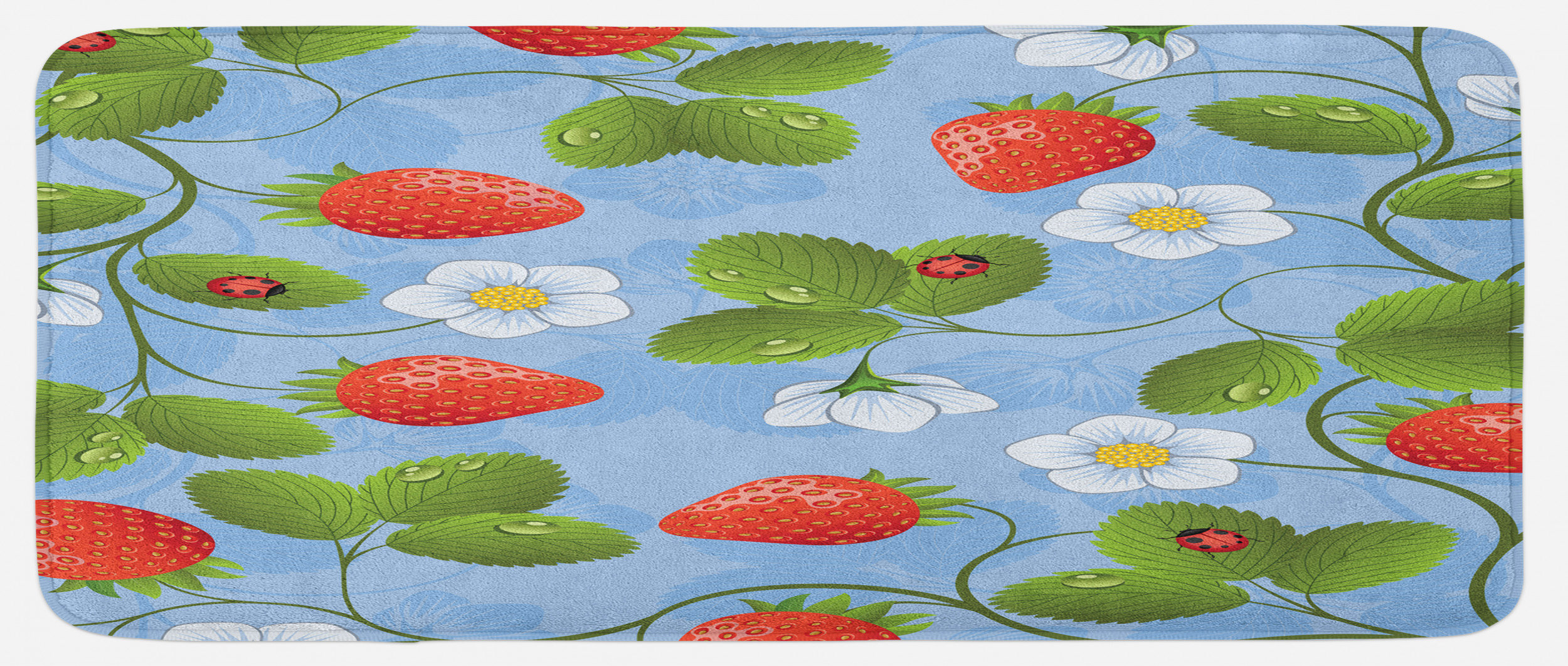 East Urban Home Ladybugs Kitchen Mat | Wayfair