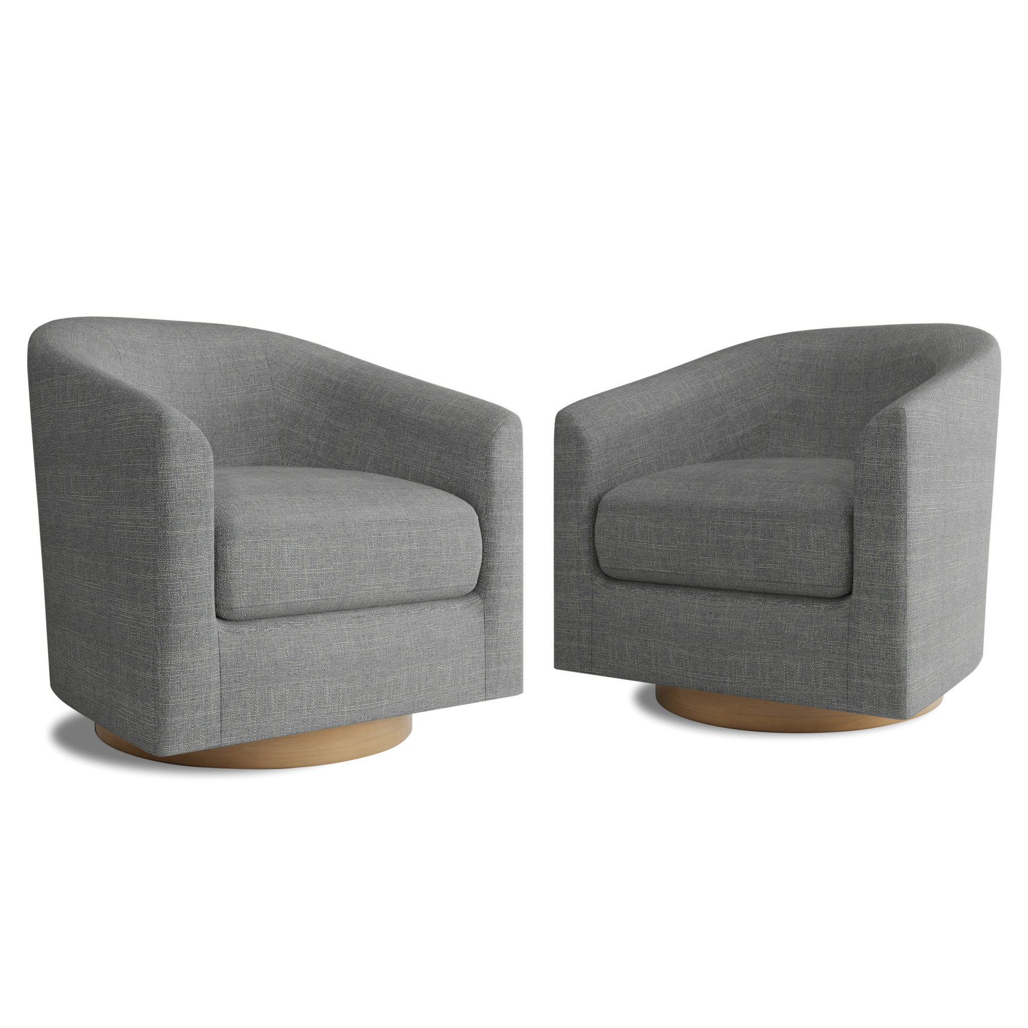 Red Barrel Studio® Red Barrel Studio Upholstered Swivel Barrel Chair & Reviews | Wayfair