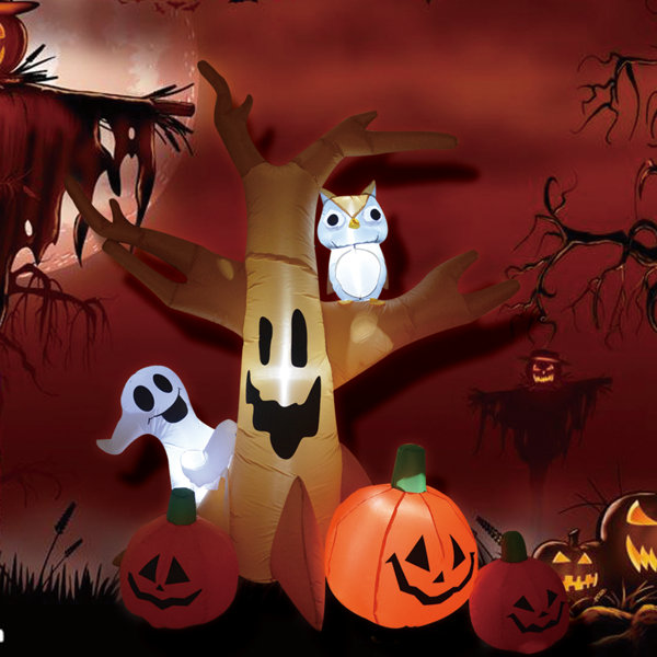 The Holiday Aisle® Halloween Inflatable 8 FT Inflatable Ghost Tree ...