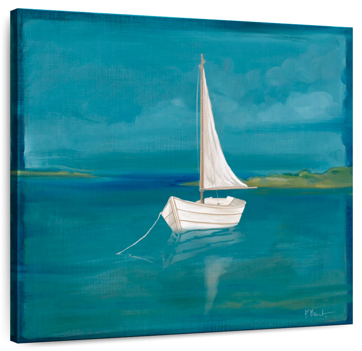 Ebern Designs Mehar Square Sailboat I | Wayfair
