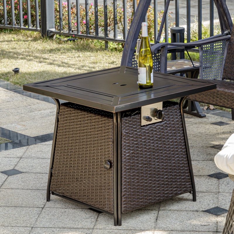 Arlmont & Co. Sereina 28''W×25''H Outdoor Propane Fire Pit Table,Gas ...