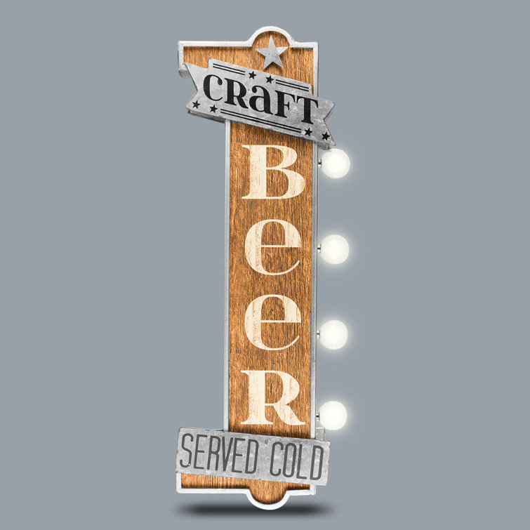 17 Stories Valmar Craft Beer LED Marquee Sign & Reviews - Wayfair Canada
