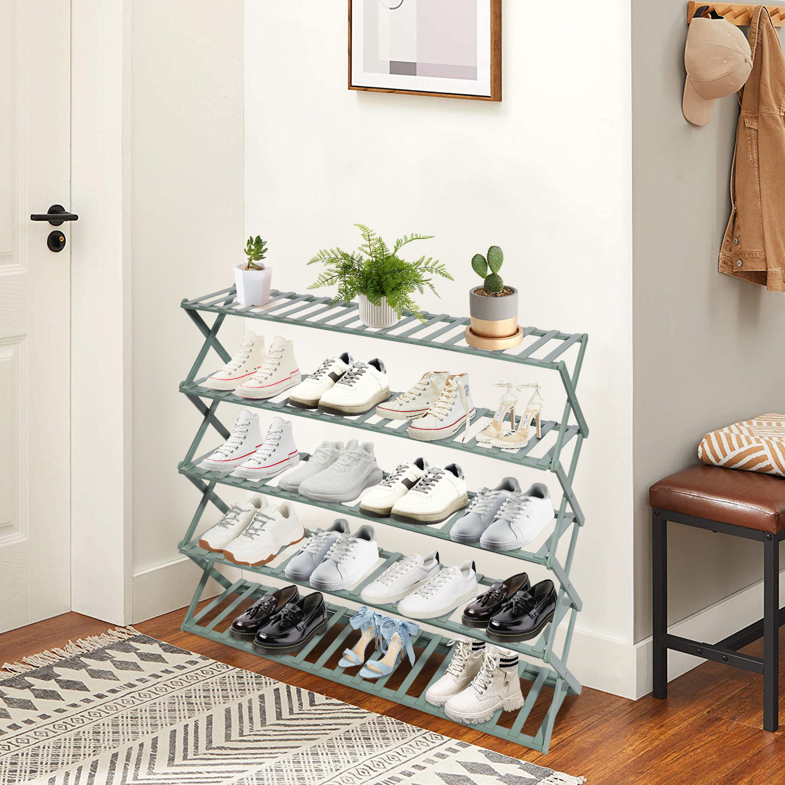 Rebrilliant 20 Pair Shoe Storage | Wayfair