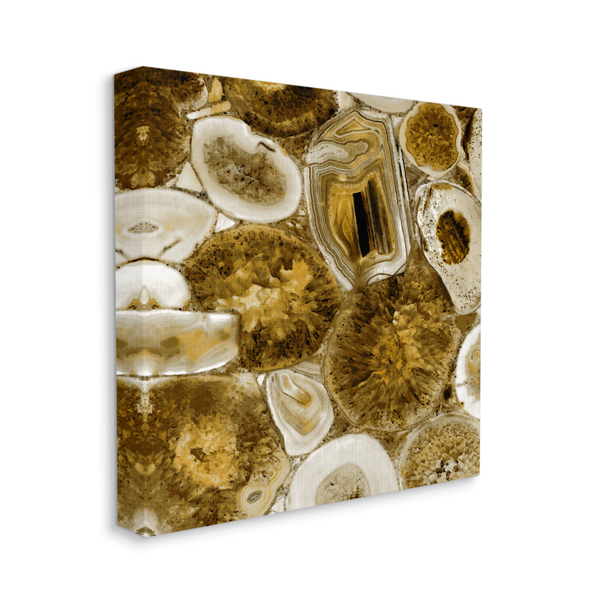 Stupell Industries Agate in Gold Abstract Geodes by Danielle Carson ...