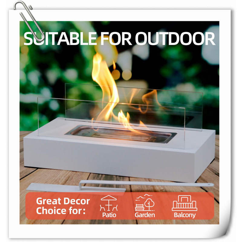 GLOBAL GIRLS LLC Tabletop Fire Tabletop Fireplace with Flame Guard ...