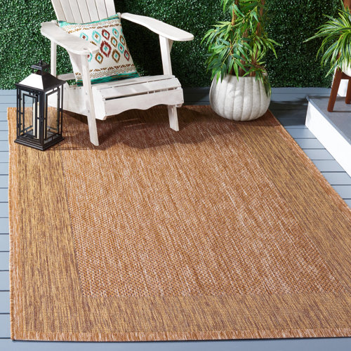 Wayfair | 5' x 8' Brown & Tan Outdoor Rugs You'll Love in 2024