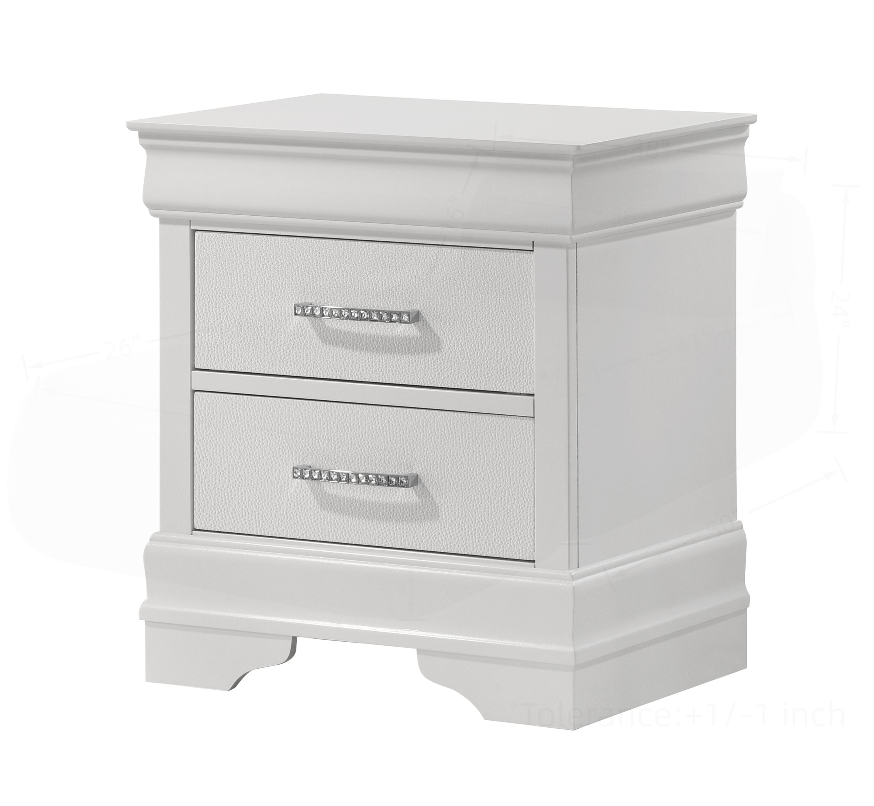 Red Barrel Studio® Charming Solid Wood Nightstand with Stylish Tufted ...