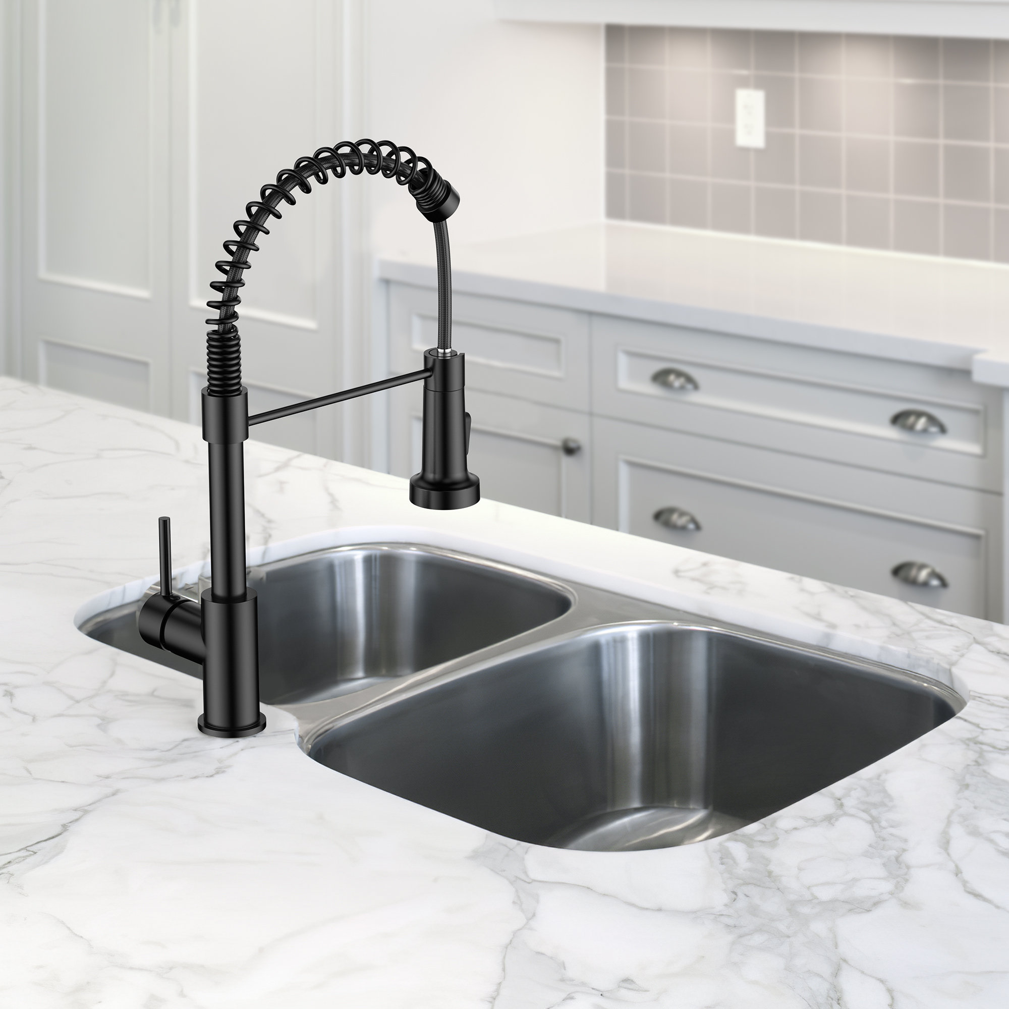 Blue Elephant Pull Down Spray Single Lever Kitchen Tap & Reviews ...