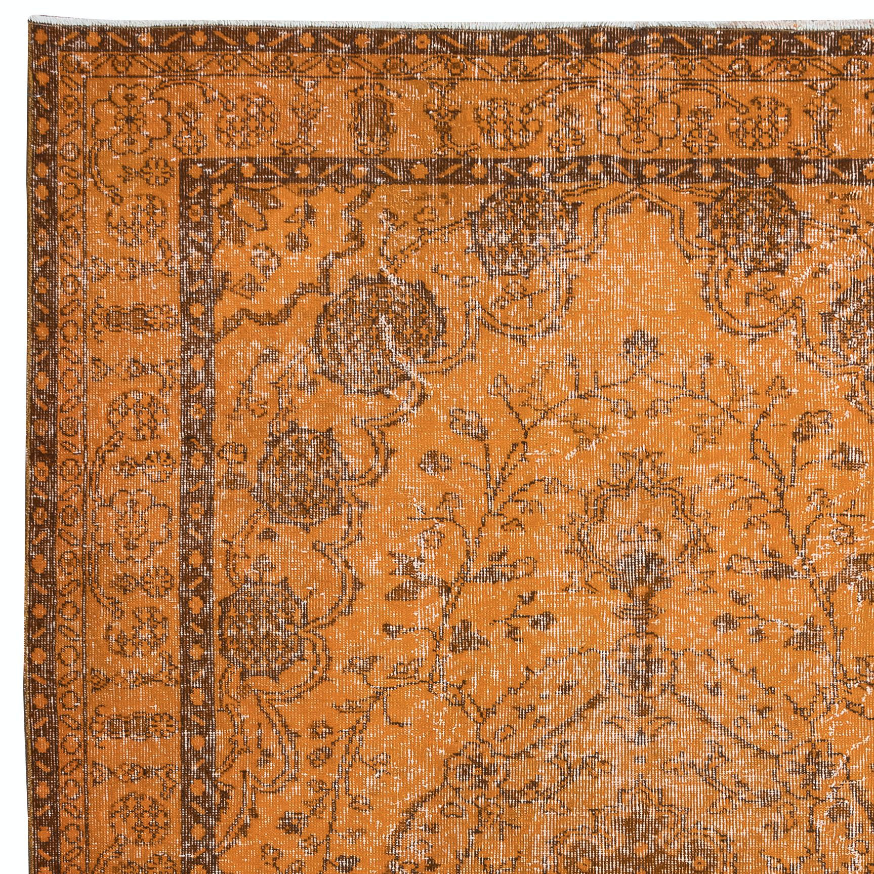 Bungalow Rose 6x9 Ft Orange Medallion Patterned Rug for Modern ...