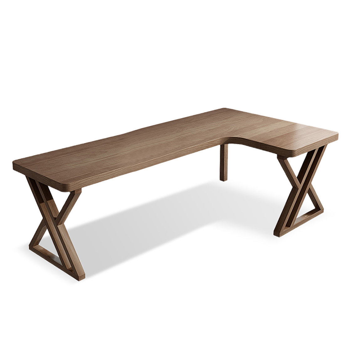 Flexy Infotech Brown L-Shaped Solid Wood desks | Wayfair