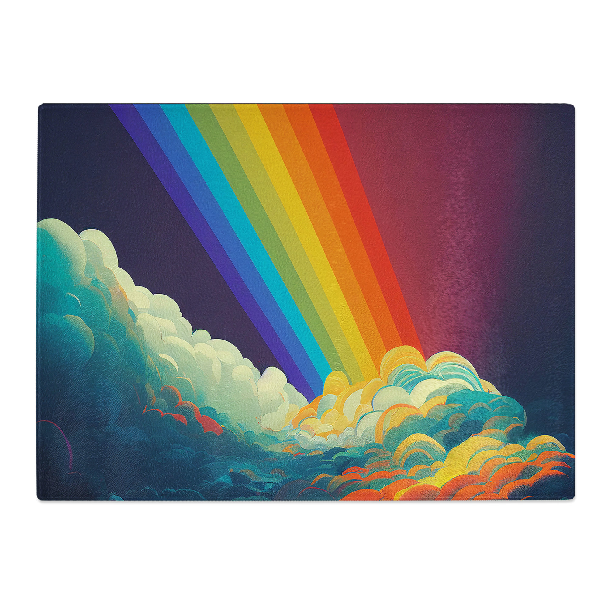 George Oliver Pop Art Rainbow Vol.1 Abstract Glass Chopping Board ...