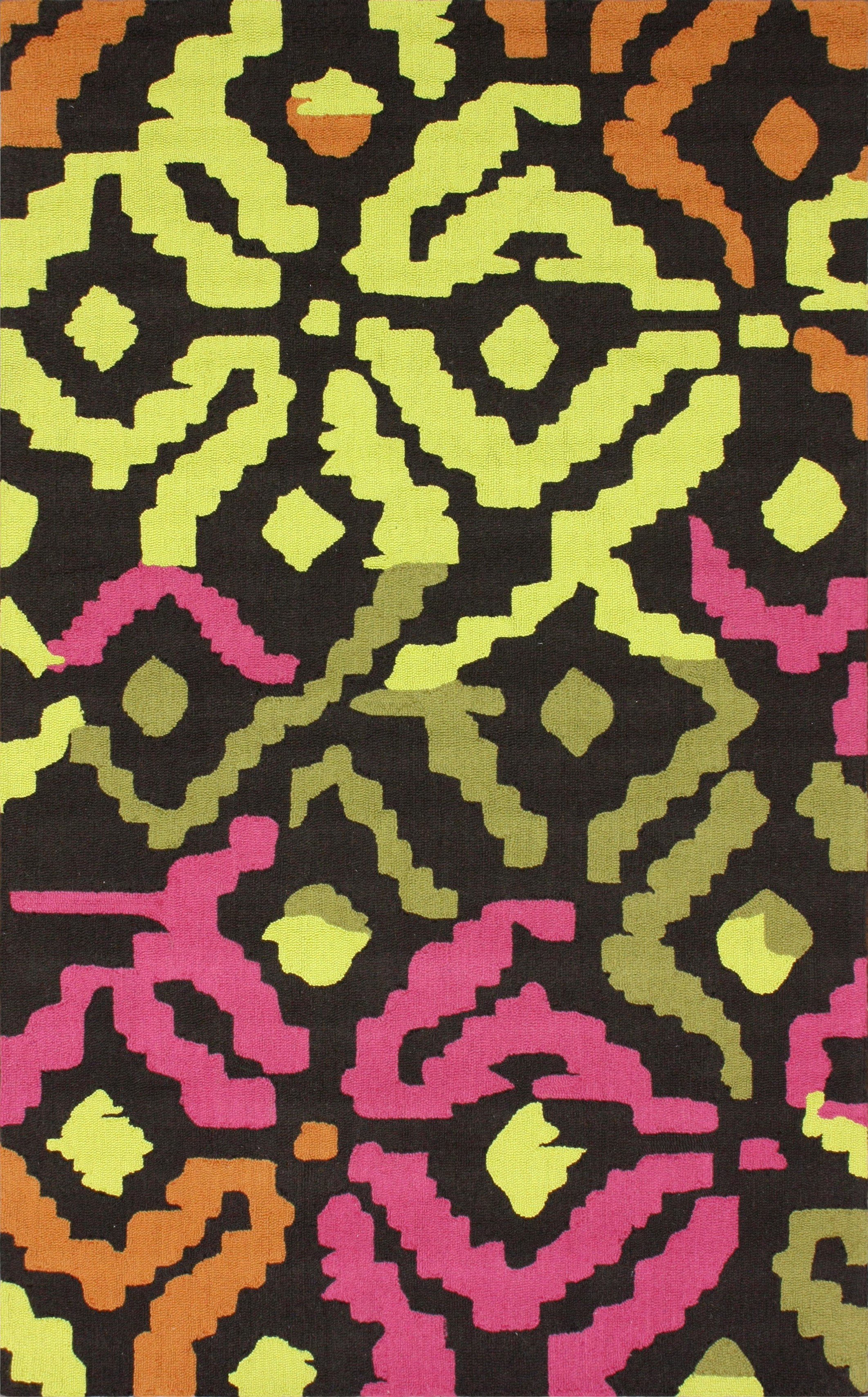 Latitude Run® Reva Hand-Hooked Wool Yellow/Pink Area Rug | Wayfair