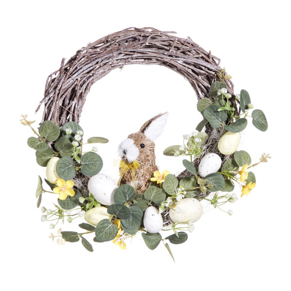 The Seasonal Aisle Easter Bunny Decorative Wreath | Wayfair.co.uk