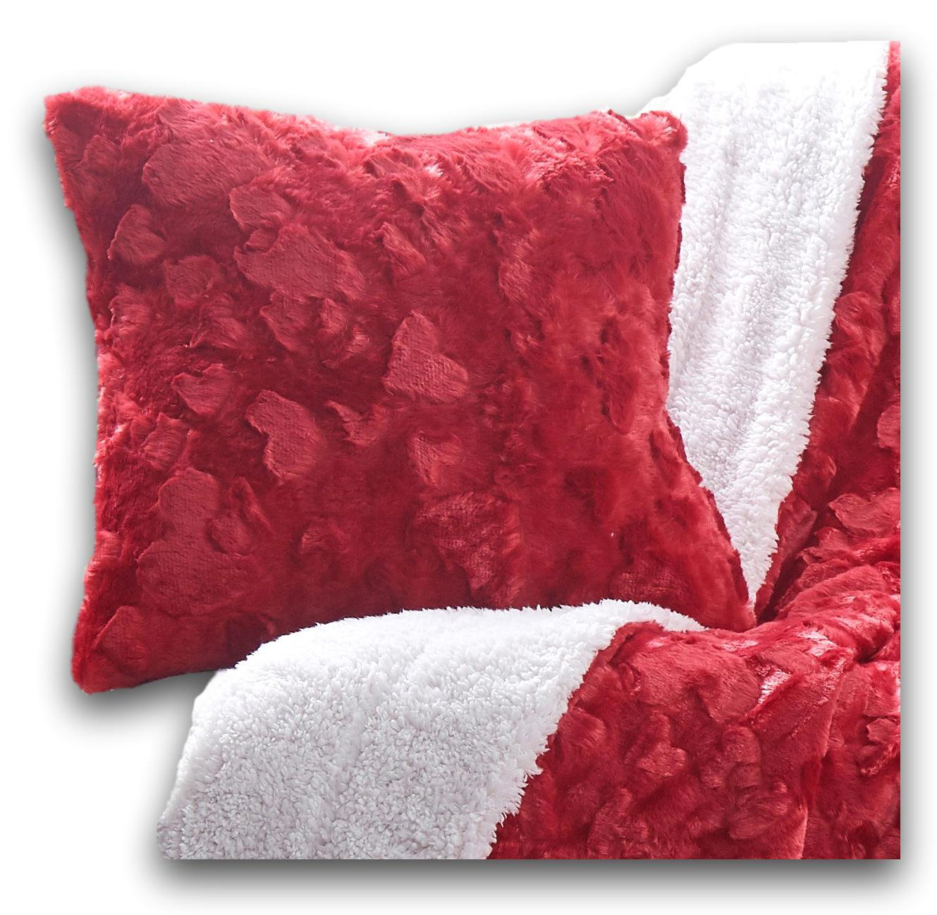 DaDa Bedding Luxury Valentine Hearts Candy Apple Pillow Cover & Reviews ...