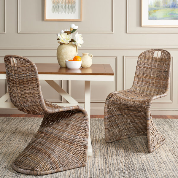 Wicker Patio Dining Chairs You'll Love | Wayfair
